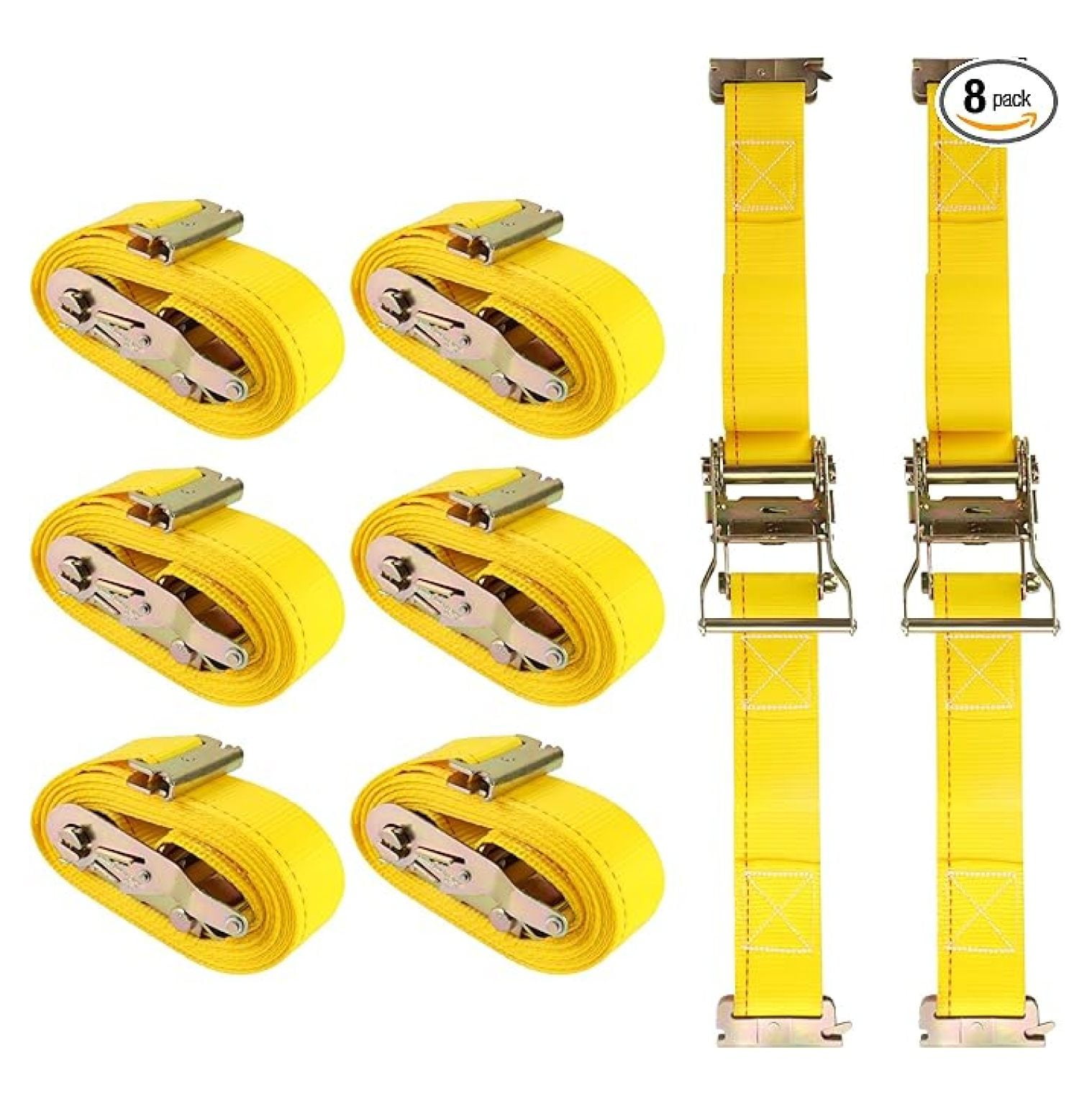 E Track Ratcheting Tie Down Straps(4,500lb Break Strength)-2”x15 ...