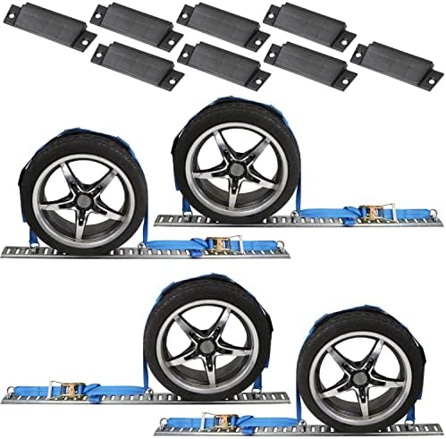E Track Tie-Down Kit - 16 Piece Set with 5' E Track Rails, End Caps ...