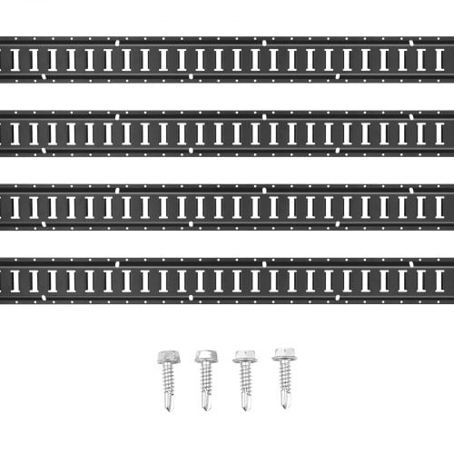 E Track Tie Down Rail Kit, 5' Steel Rails, 4 Pack, Secure Cargo & Heavy ...