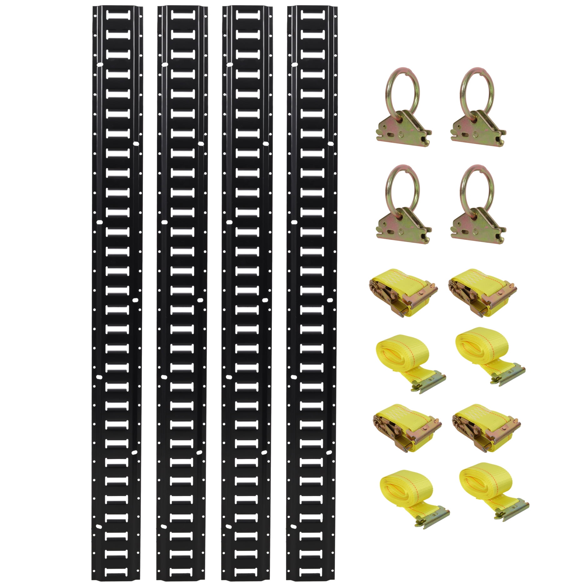 E Track Tie Down Rail Kit for Trucks, Vans, Trailers - 4 Pack 5ft ...