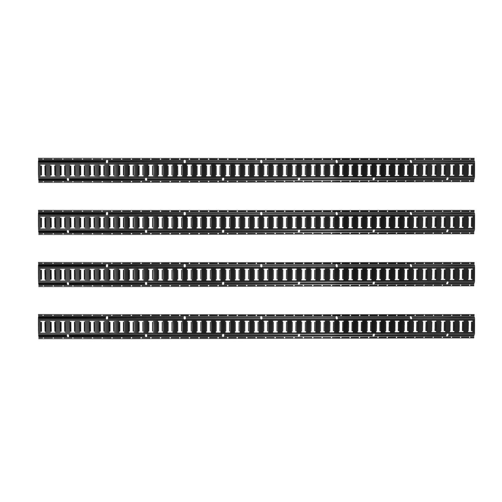 E-Track Tie-Down Rail System, 4-Piece 7.7 ft Rails with Ratchet Straps ...