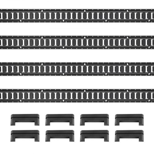 E Track Tie Down Rail Kit, 2' Steel Rails, 4 Pack, Secure Cargo & Heavy ...
