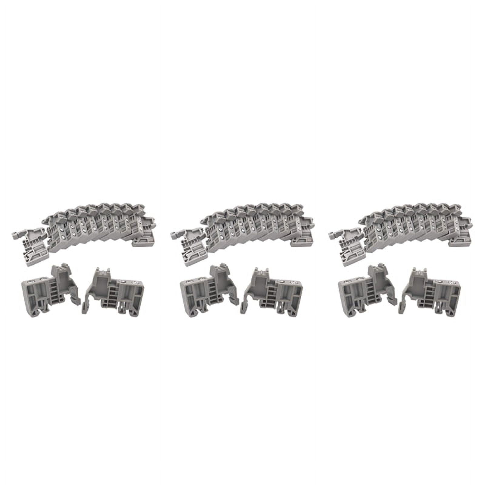 E/UK Din Rail Terminal Blocks End Stopper Bracket Grey,Terminal Block ...