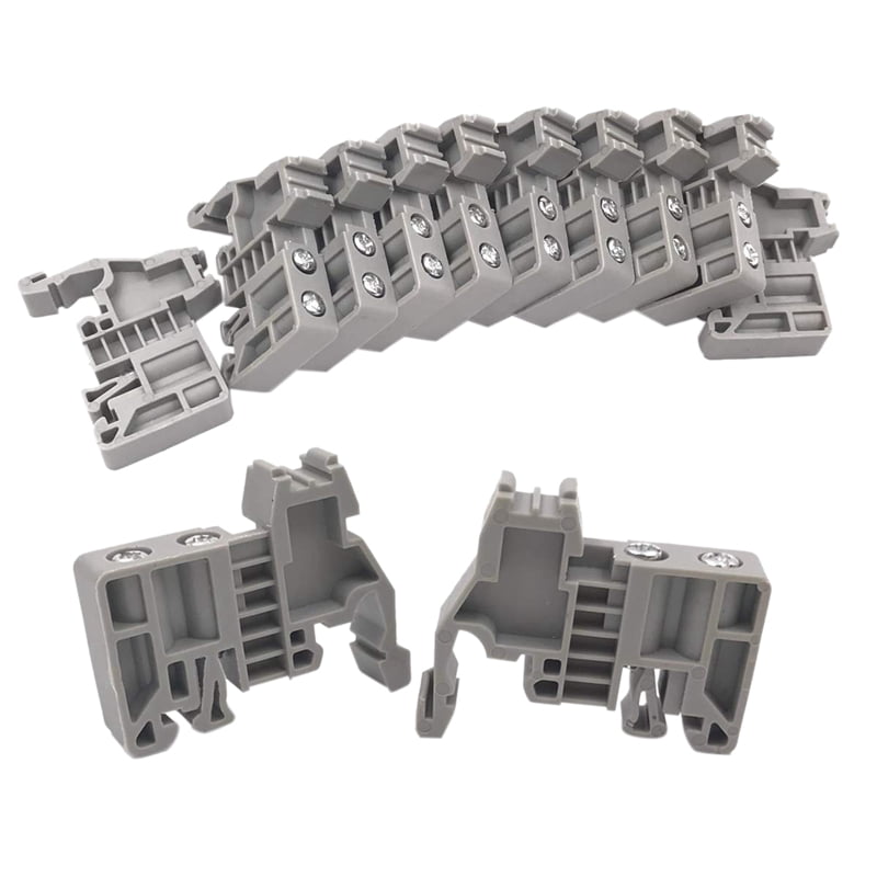 E/Uk Din Rail Terminal Blocks End Stopper Bracket Grey,Terminal Block ...