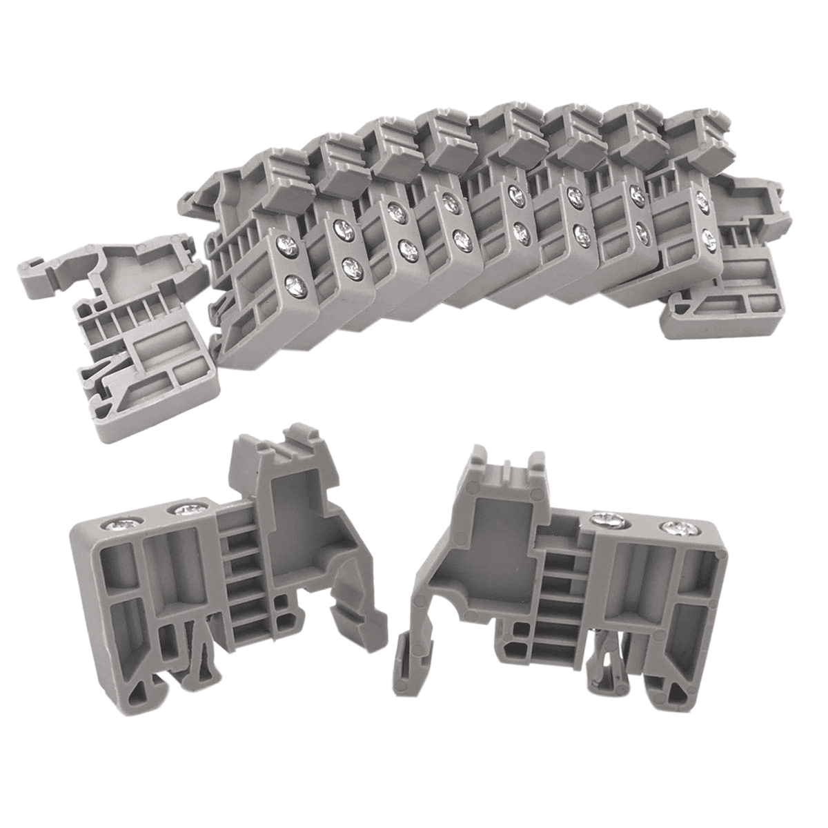 E/Uk Din Rail Terminal Blocks End Stopper Bracket Grey,Terminal Block ...