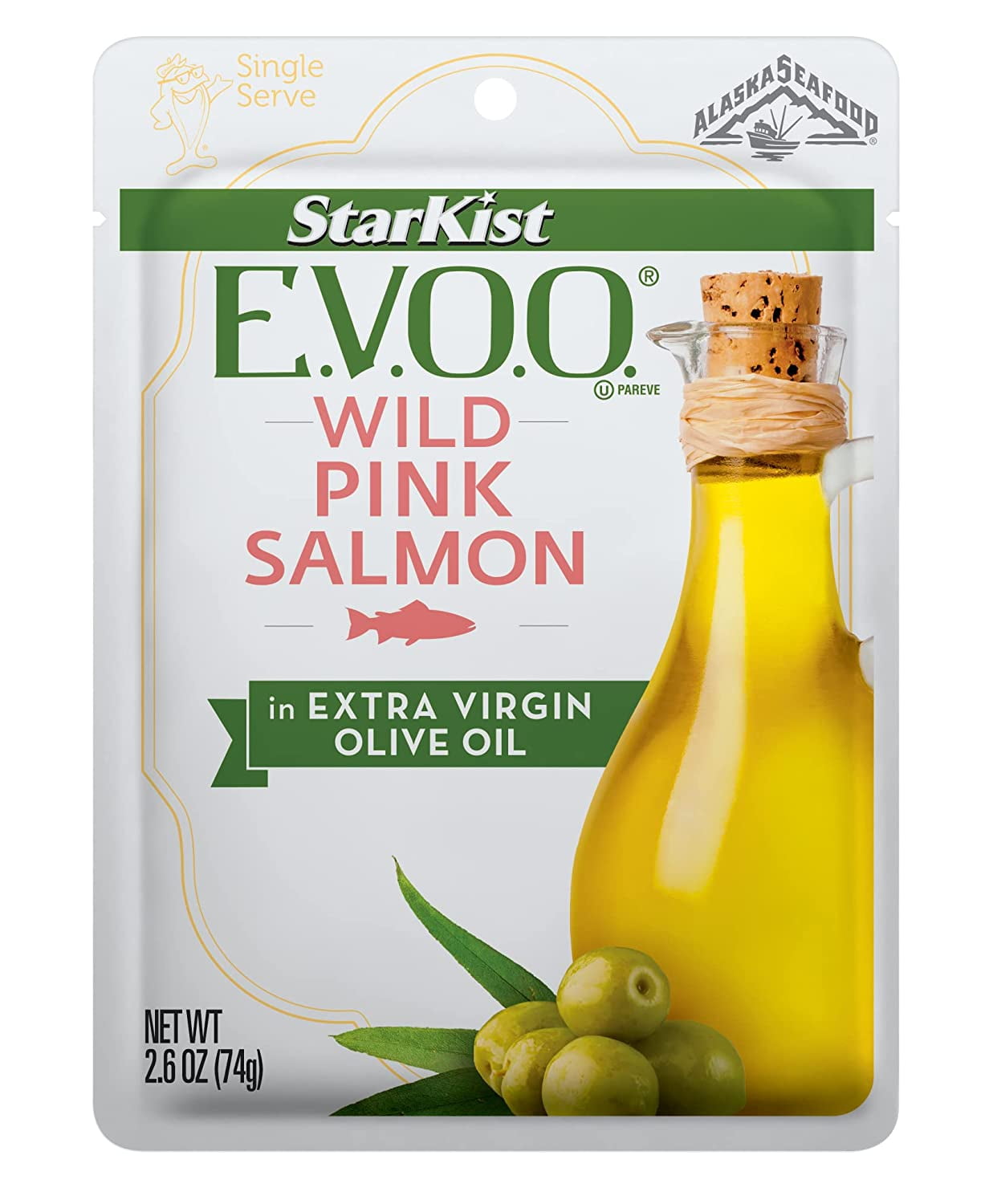 E.V.O.O. Wild-Caught Pink Salmon, 2.6 Oz, Pack of 12 - Walmart.com