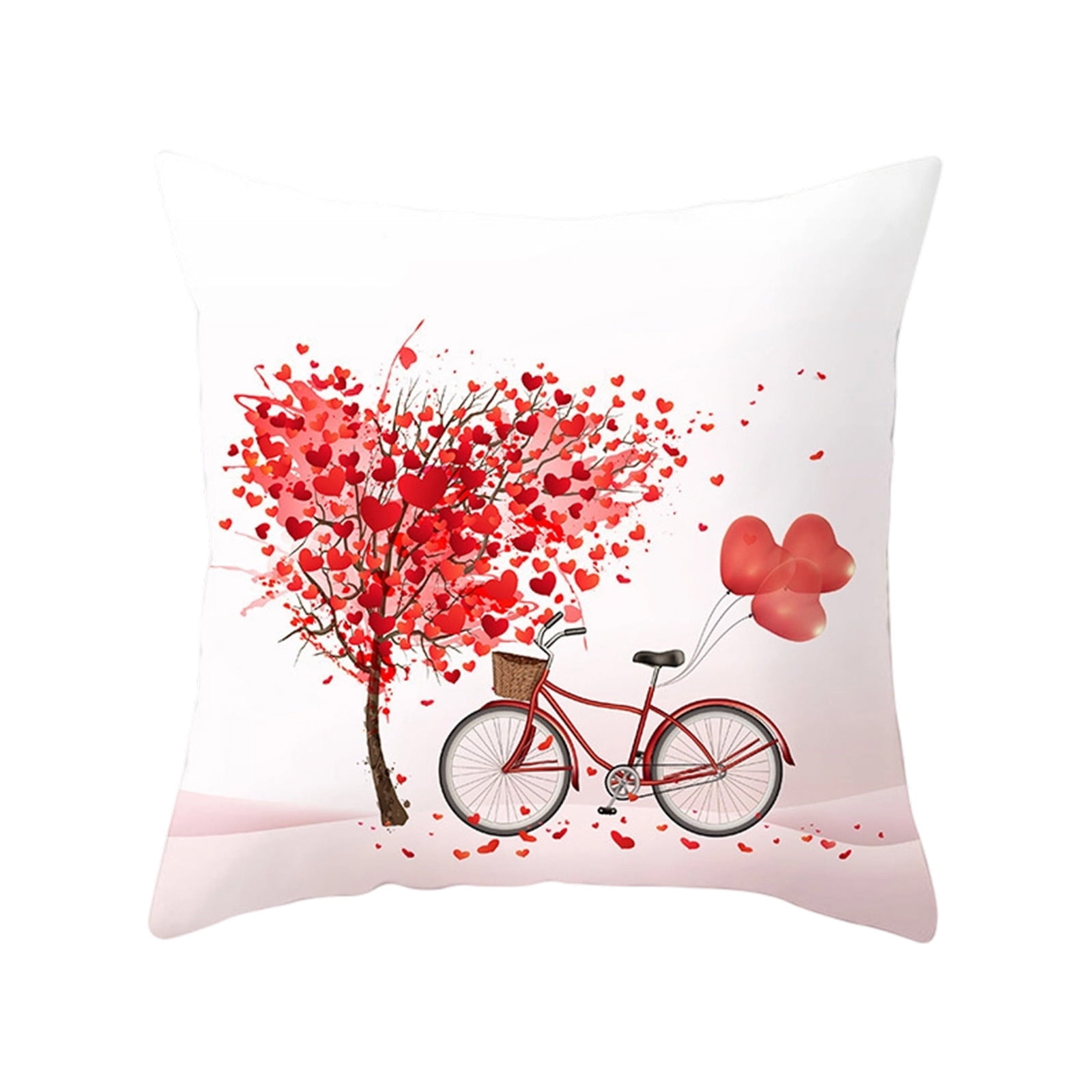 E Valentine'S Day Themed Pillow Cover, Soft Linen Blend Cushion Case ...