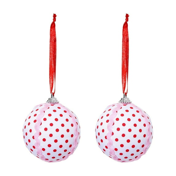 E Valentines Day Handmade Fabric Ball Decorative Pendant 2.3 Inches ...