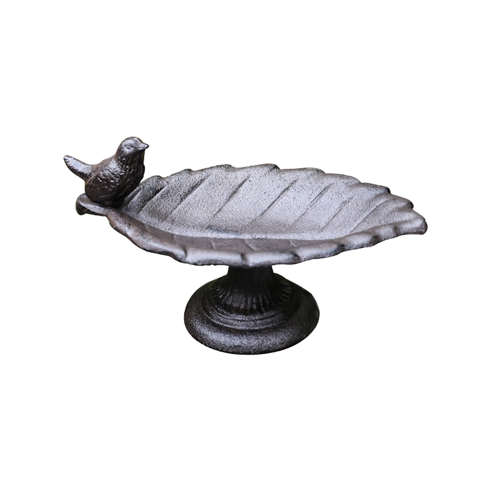 E Vintage Outdoor Garden Bird Feeder Petal Shaped Cast Iron Rust ...