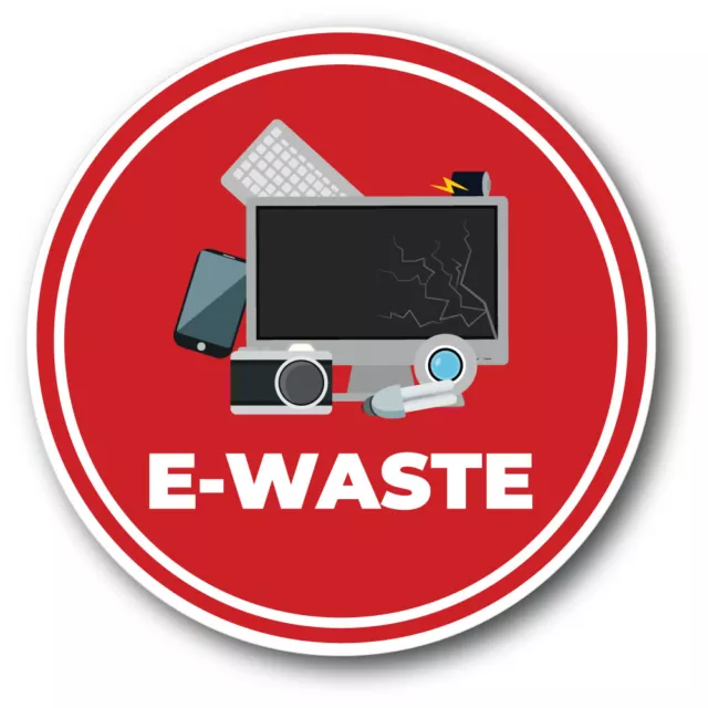 E Waste Trash Can Recycle Compost Kitchen Recycling Sticker Phone Decal ...