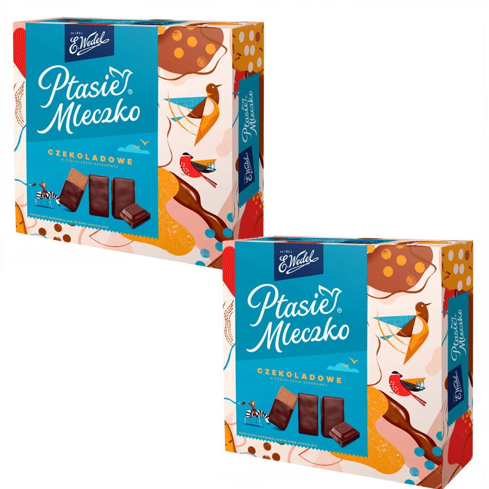 E.Wedel Bird's Milk Chocolate Flavor 340G (2 Pack) - Authentic Polish ...