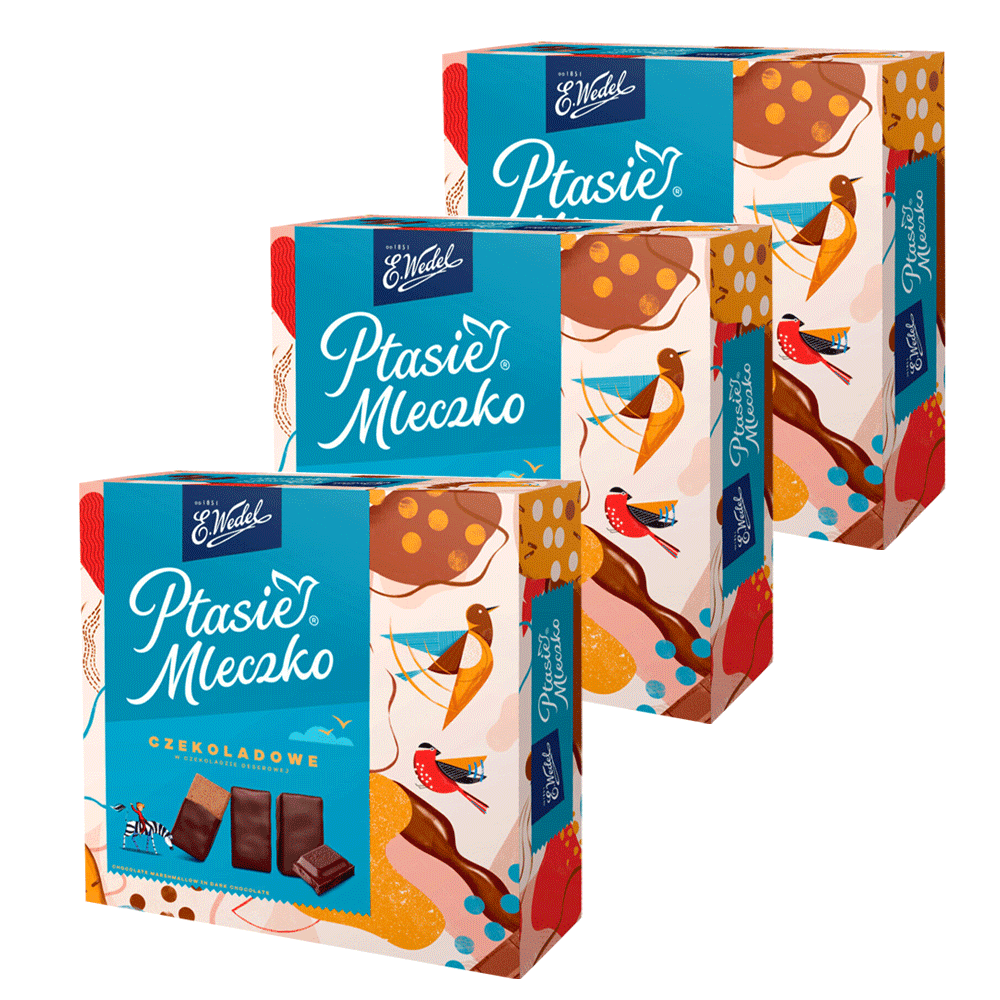 E.Wedel Bird's Milk Chocolate Flavor 340G (3 Pack) - Authentic Polish ...