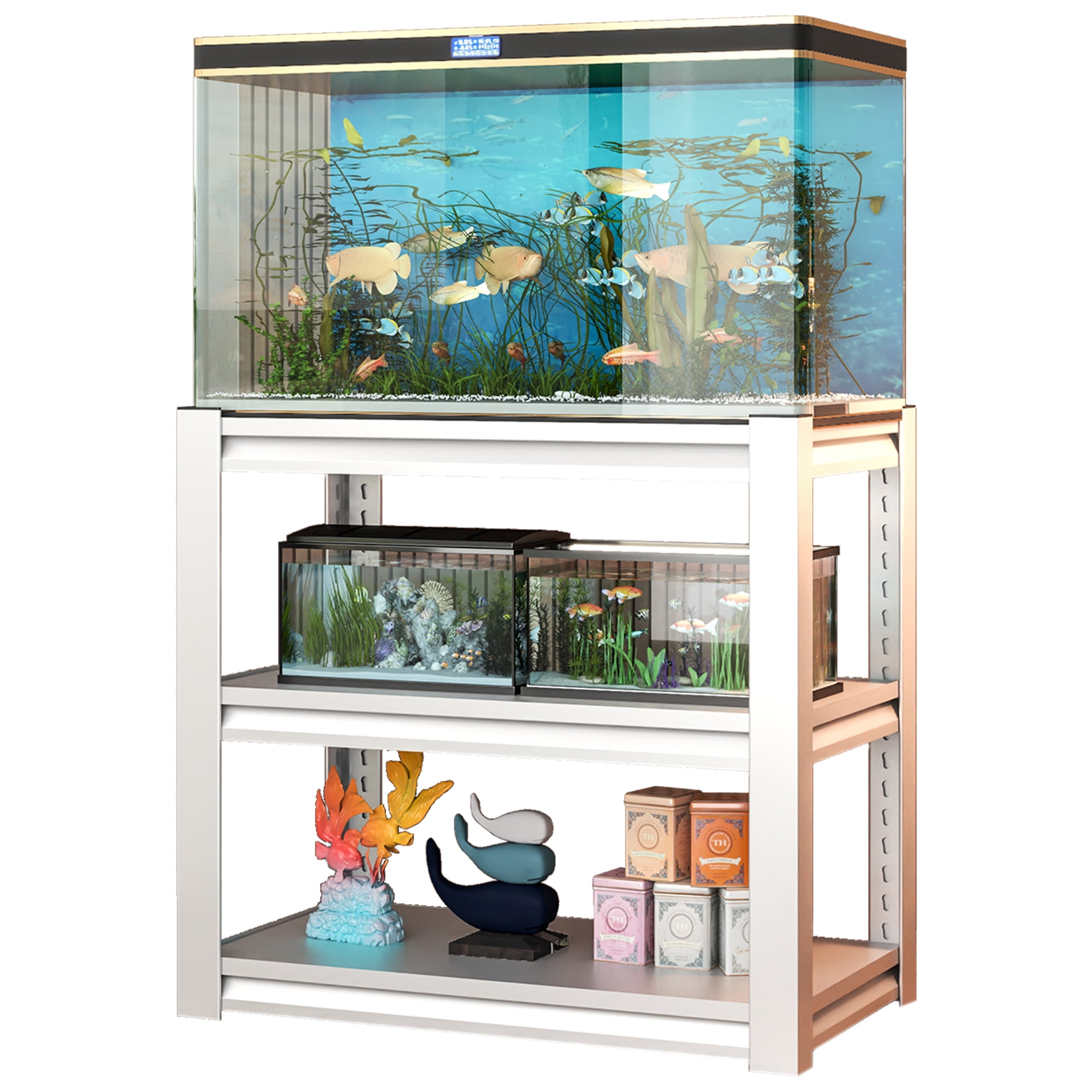 E-Western 20-30 Gallon Fish Tank Stand - Metal Aquarium Support with ...