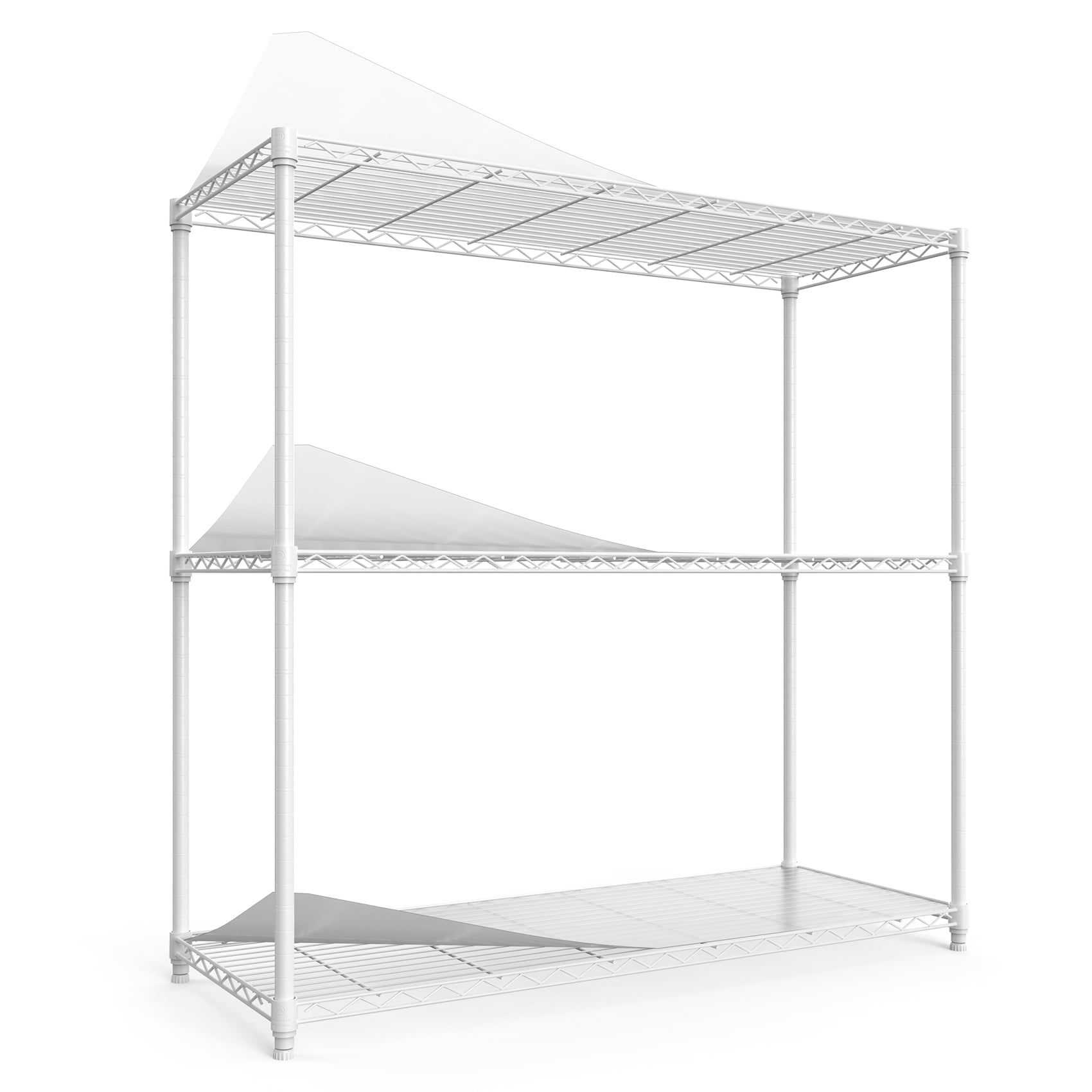 E-Western: Heavy Duty 3 Tier Wire Shelving Unit - Adjustable, NSF ...