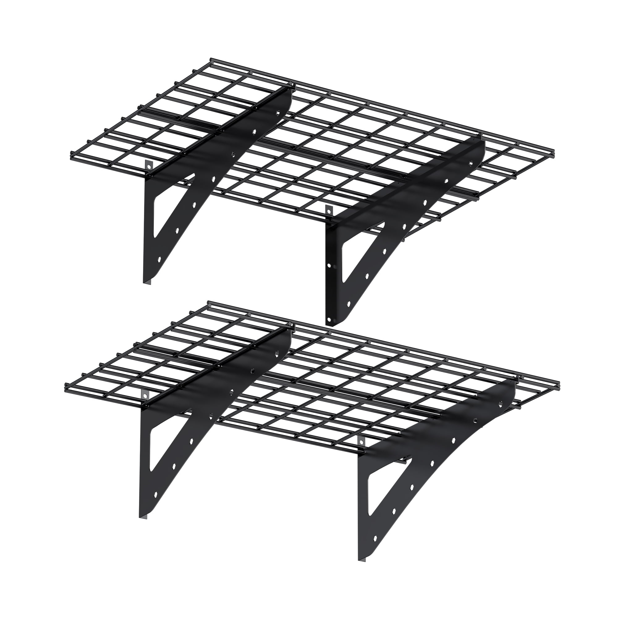 E-Western Metal Wall Shelf. Heavy-duty Garage Storage Shelf, 2-Pack ...