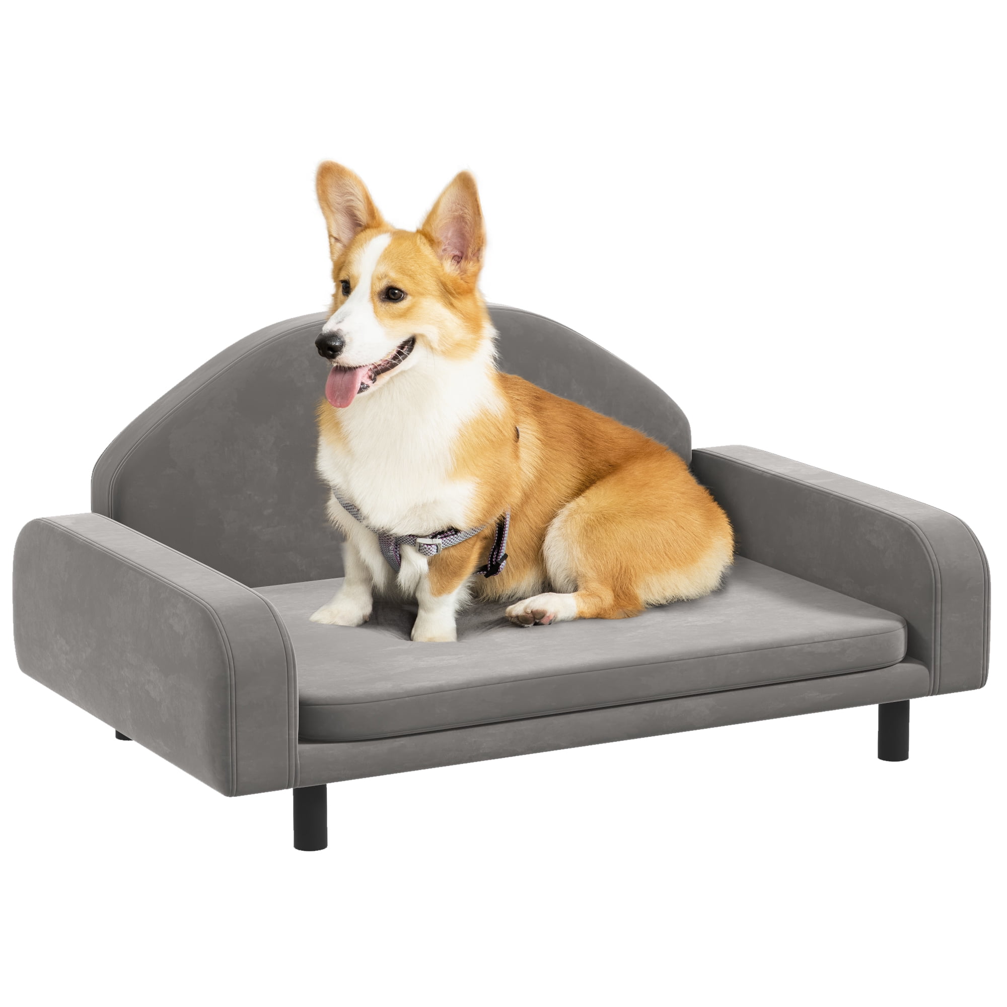 E-Western Raised Dog Sofa - Elevated Pet Bed for Small & Medium Dogs ...