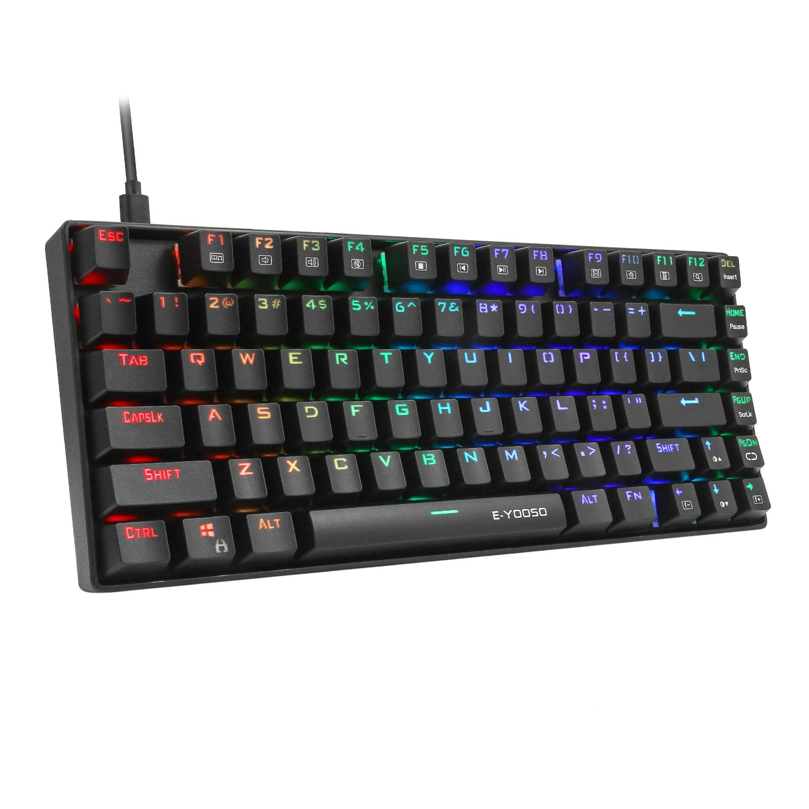 E-YOOSO 60% Z-88 PRO RGB Mechanical Gaming Keyboard, Blue Switch ...