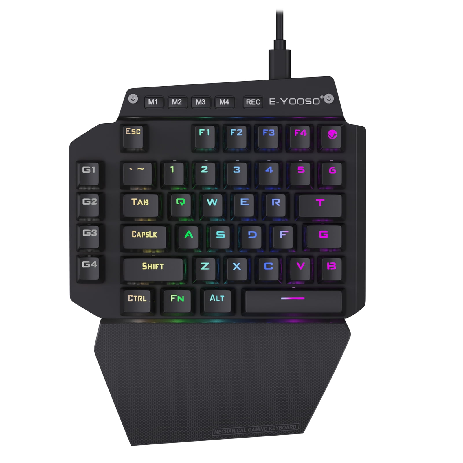 E-Yooso K700 One-Handed 44-Key Wired Mechanical Gaming Keyboard with ...