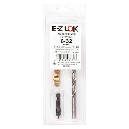 E-Z LOK - EZ-400-006 400-006 Threaded Inserts for Wood, Installation ...