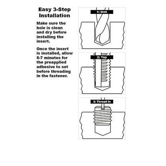 E-Z Lok Externally Threaded Insert, C12L14 Carbon Steel, Meets AISI ...
