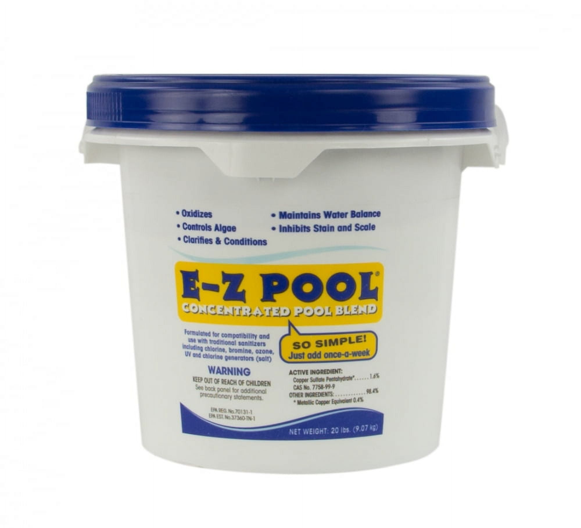 E-Z Pool All-in-One Swimming Pool Care Solution: Chemical Clear Cleaner ...