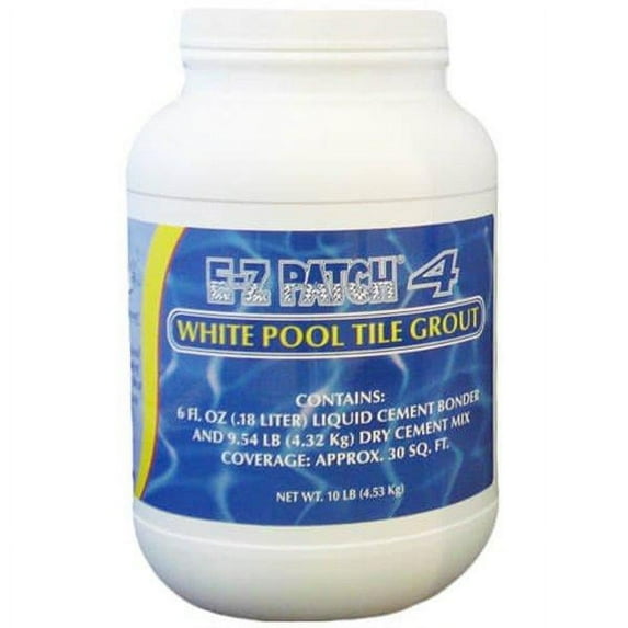 E-Z Products EZP-138 10 lbs White Sanded Pool Tile Grout Repair ...