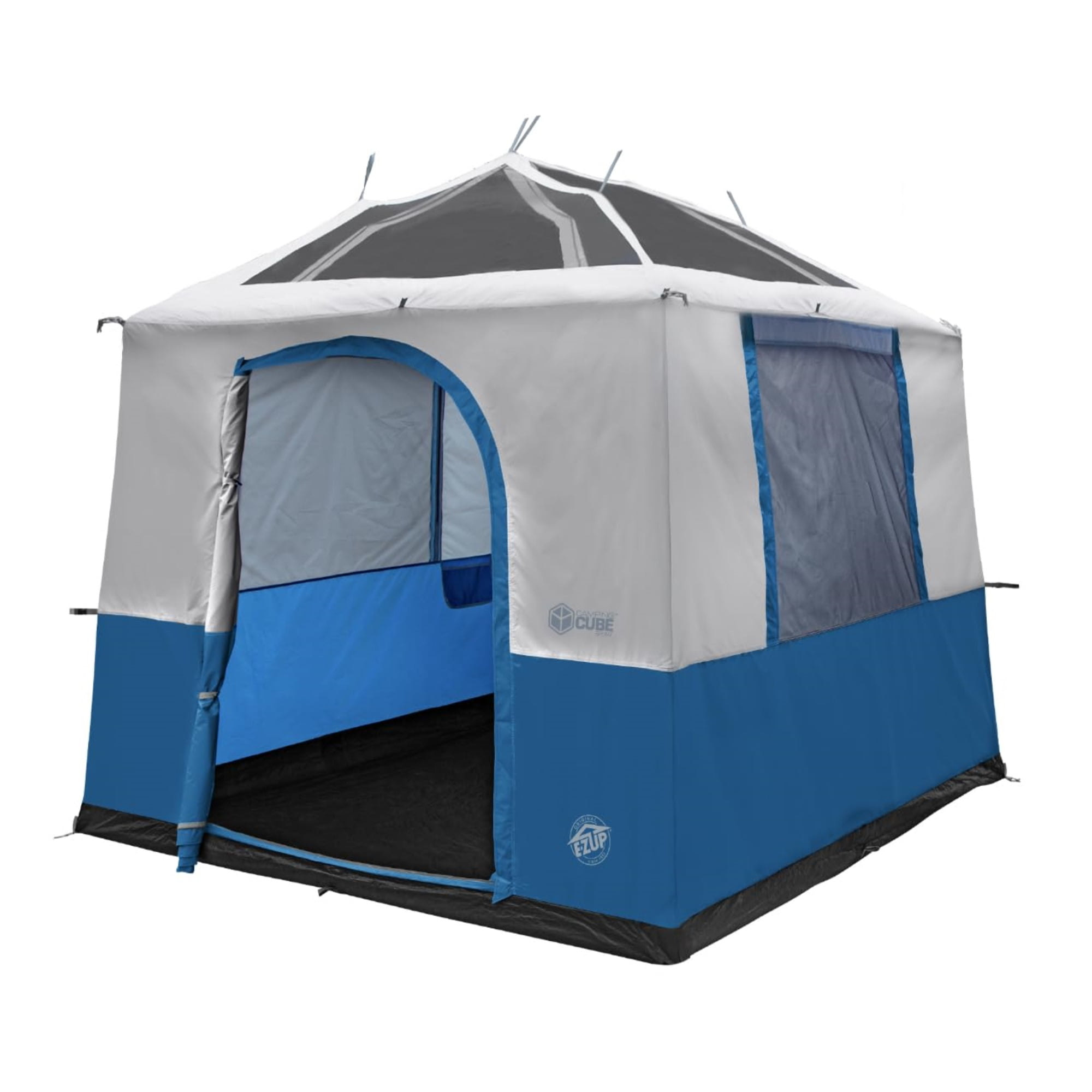 E-Z UP Camping Cube Sport, Converts 10 Angled Leg Canopy into Camping ...