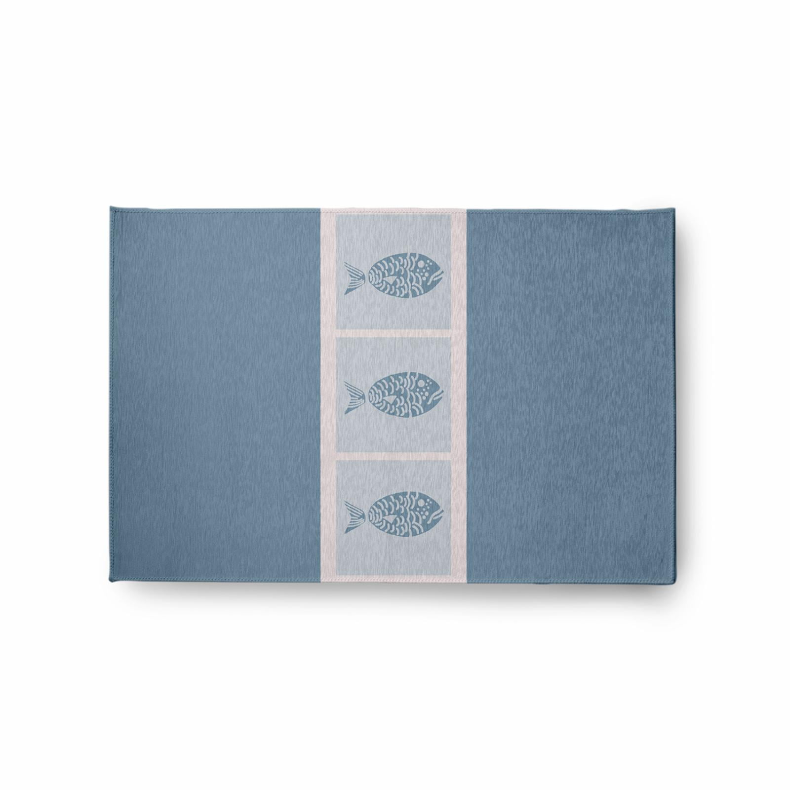 E by Design Fish Chips Nautical Indoor/Outdoor Rug - Dusty Smoke - 2 x ...