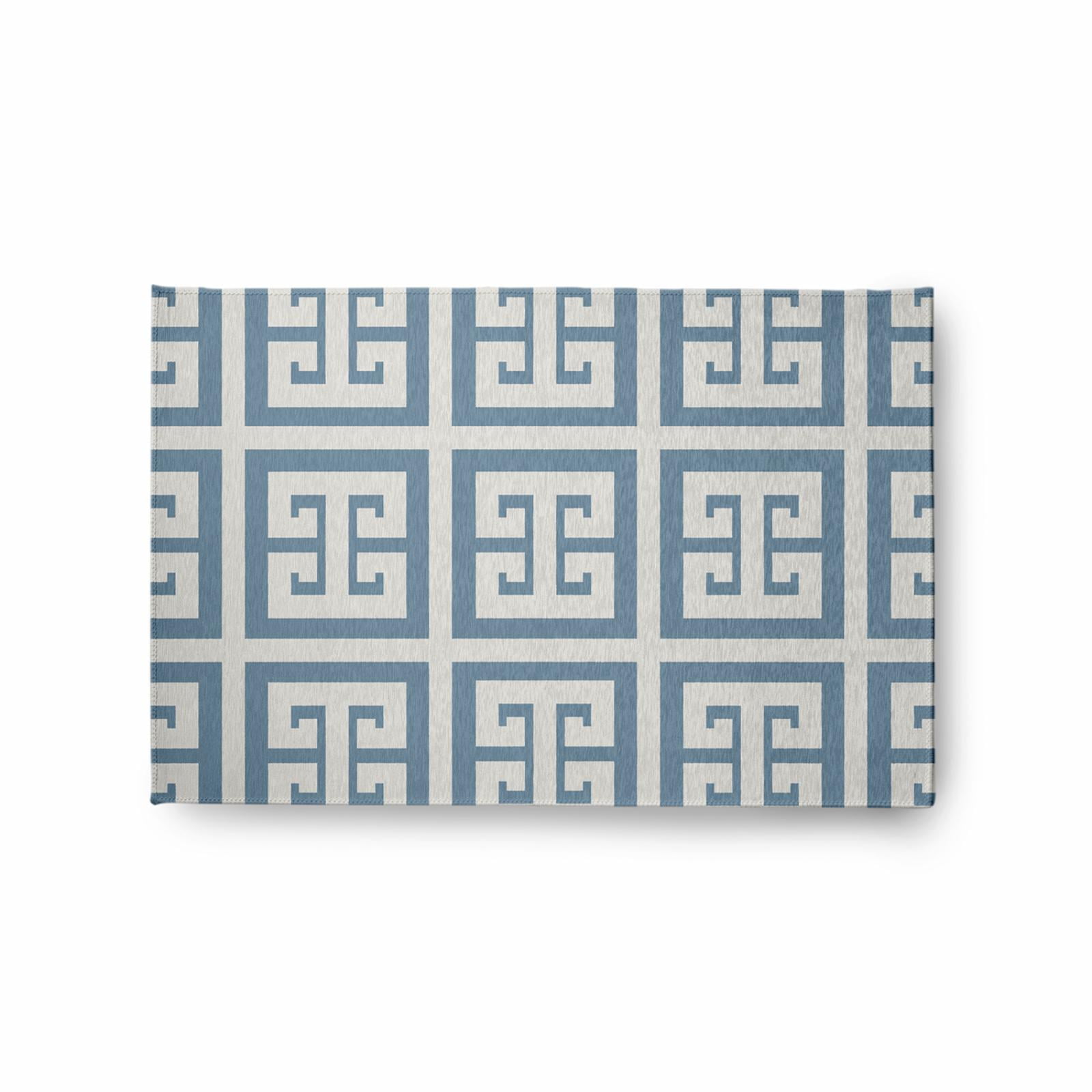 E by Design Greek Key Patterned Indoor/Outdoor Rug - Dusty Smoke - 2 x ...