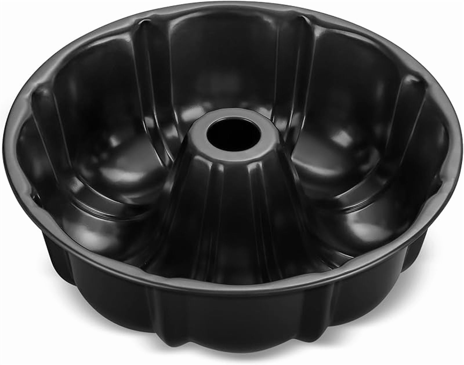 E-far 10 Inch Tube Cake Pan, Nonstick Fluted Pan for Baking Pound Cake ...