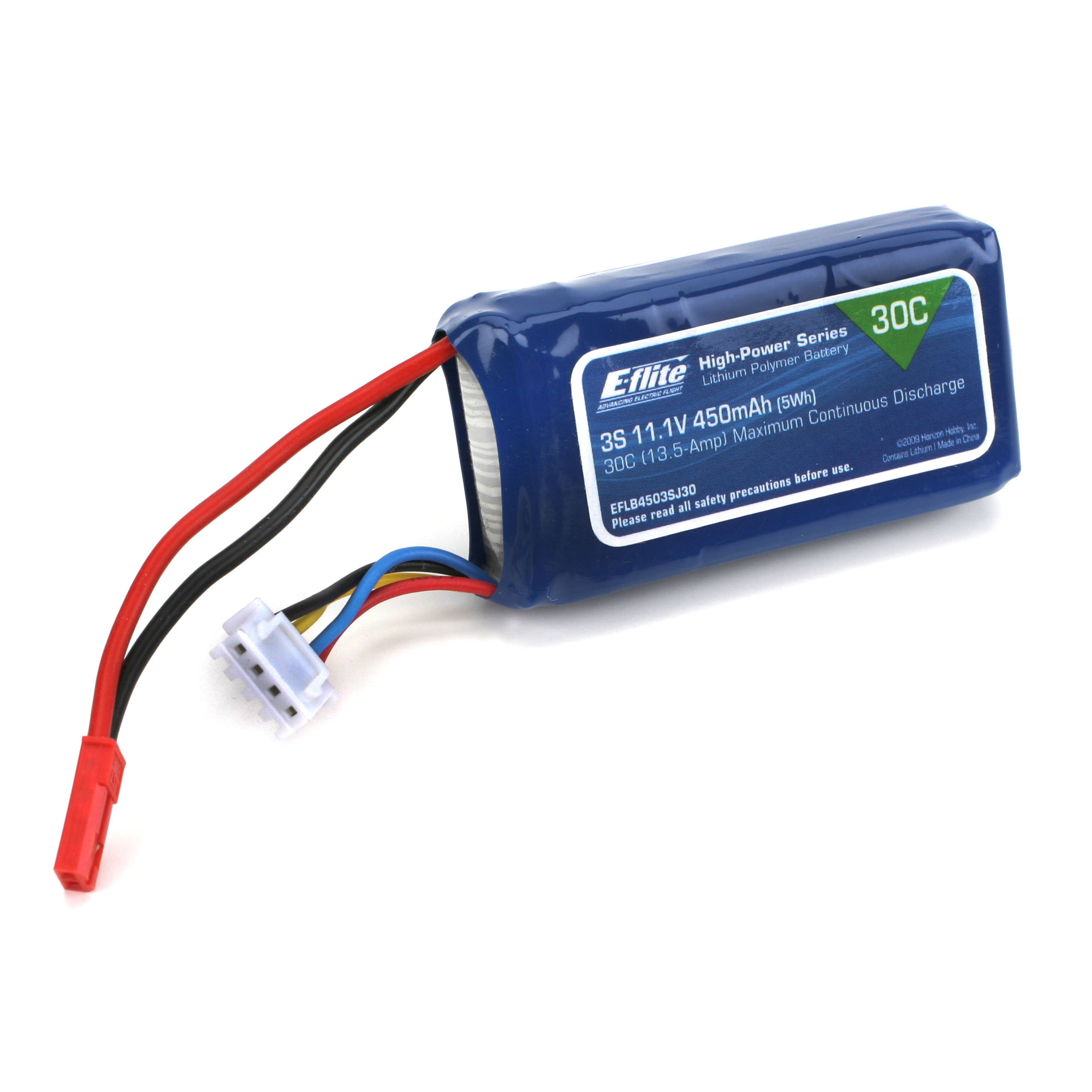 E-flite 450mAh 3S 11.1V 30C LiPo 18AWG JST EFLB4503SJ30 Airplane Batteries - Walmart.com