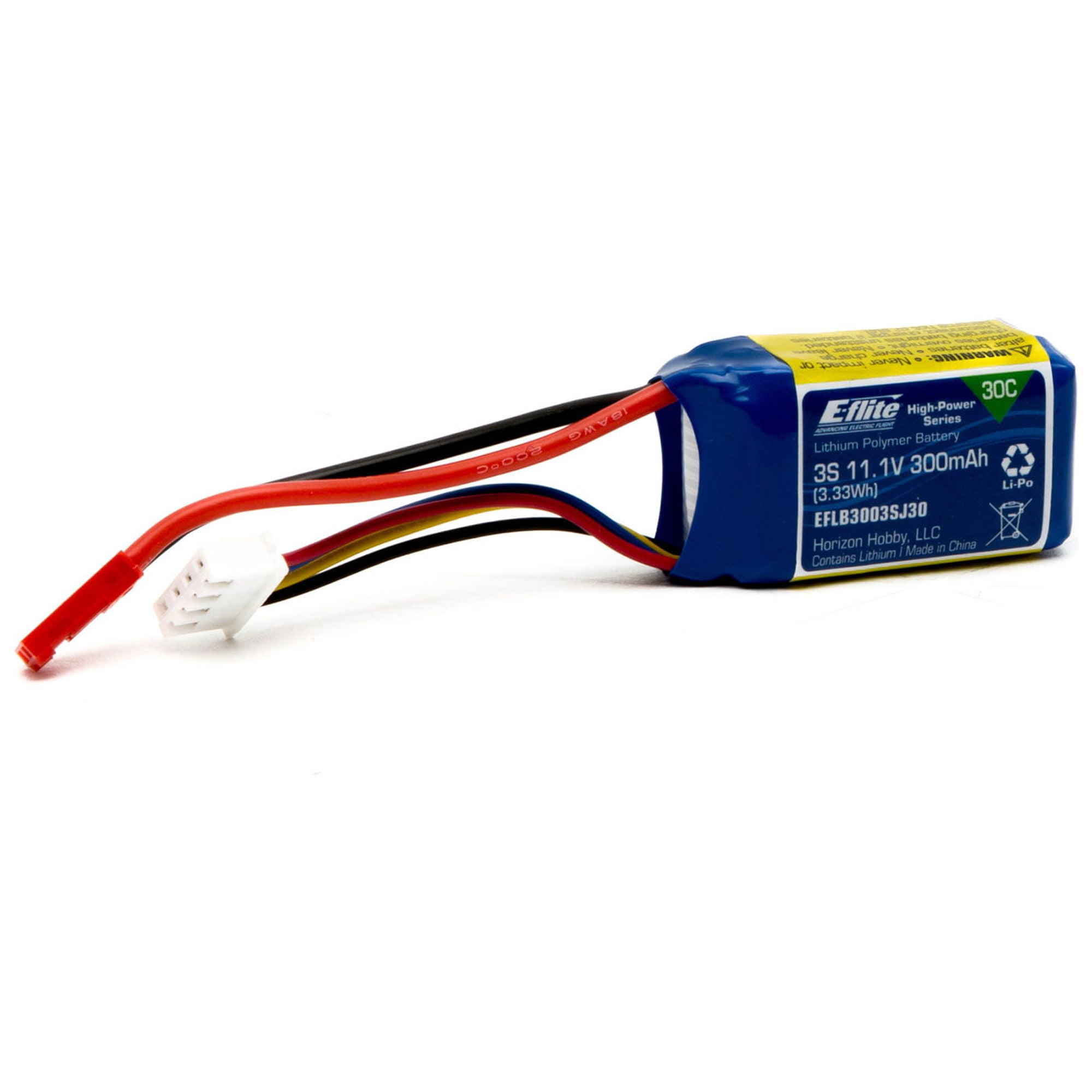 E-flite E-flite 300mAh 3S 11.1V 30C LiPo JST EFLB3003SJ30 - Walmart.com