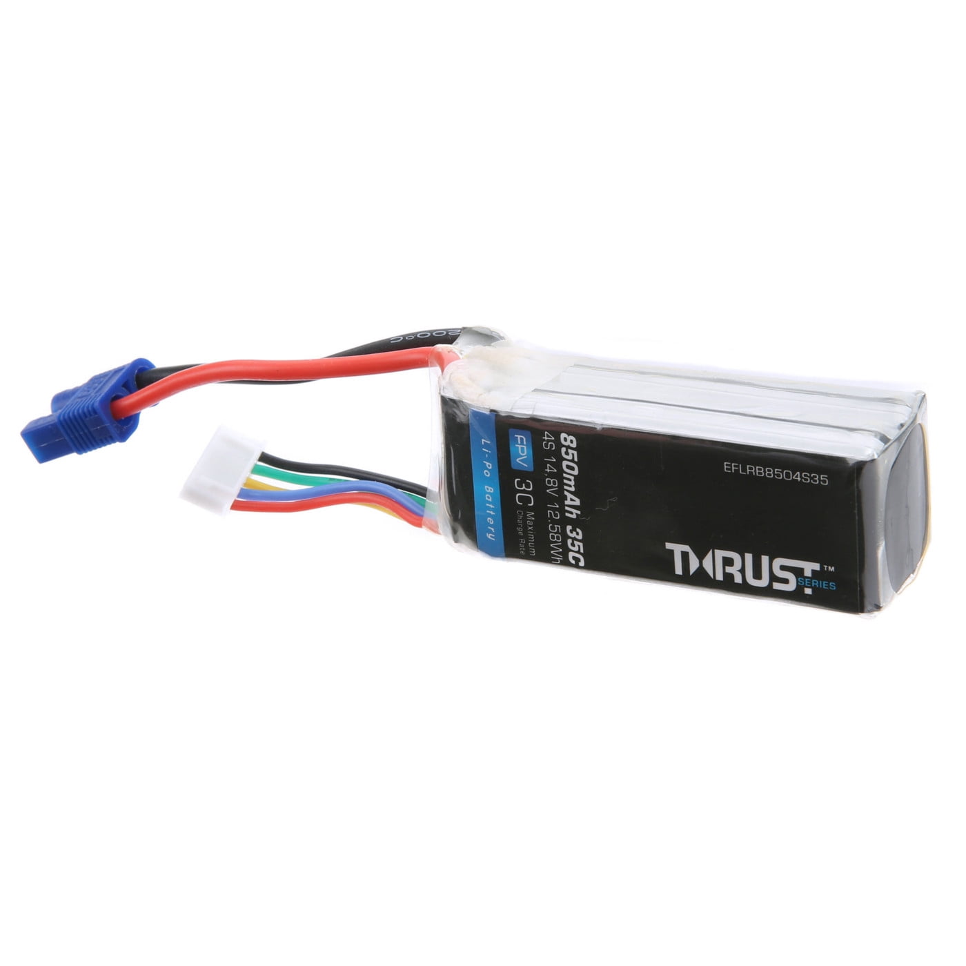 E-flite Thrust 14.8V 850mAh 35C 4S Battery: EC3, EFLRB8504S35 - Walmart.com