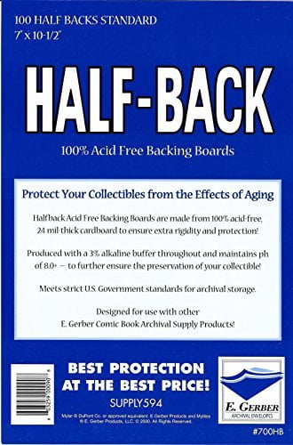 E.gerber 100 Half-backs Standard Comic Size - 7 X 10-1/2 - Walmart.com
