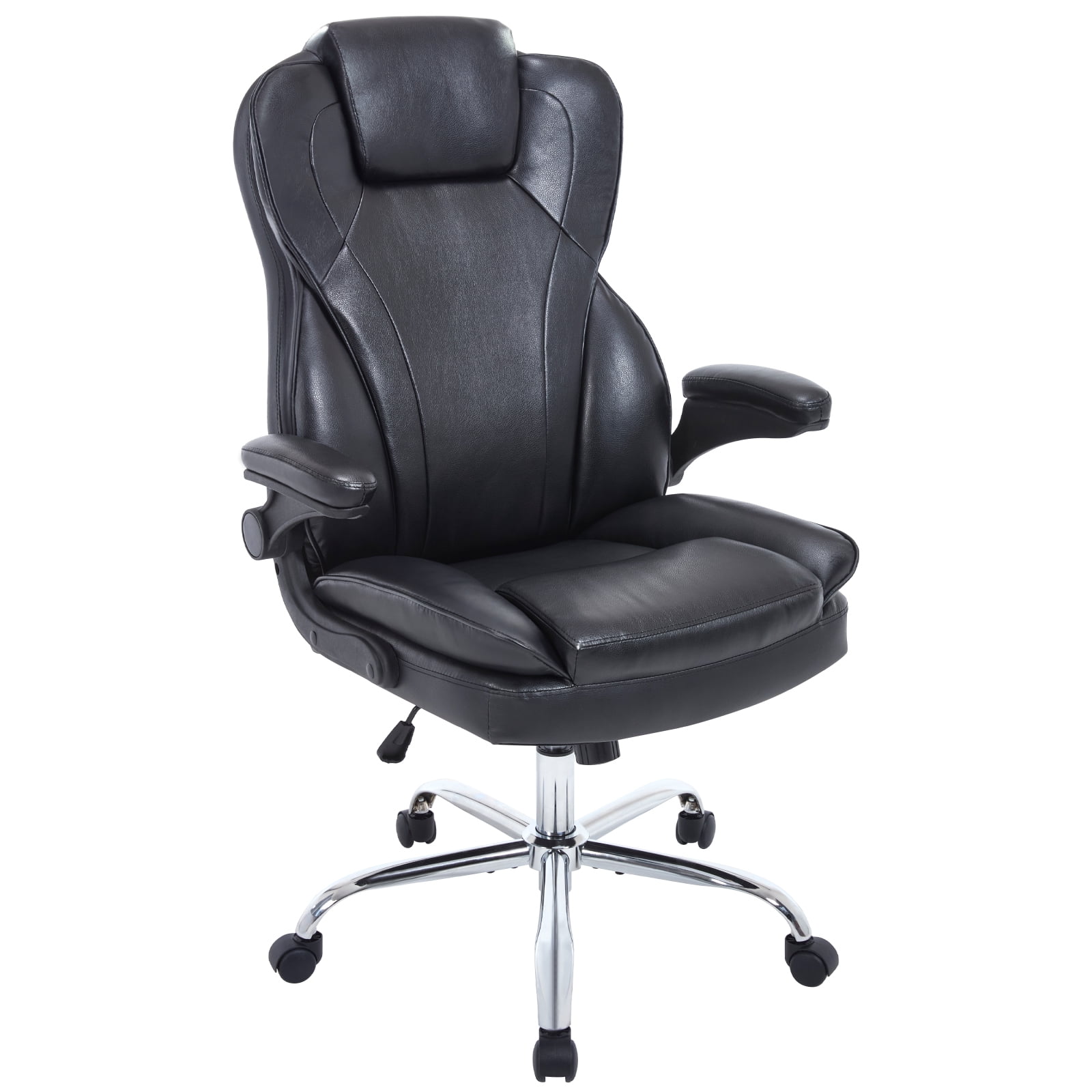 E-motie Home Office Chair with Flip-up Arms and Footrest, Adjustable ...