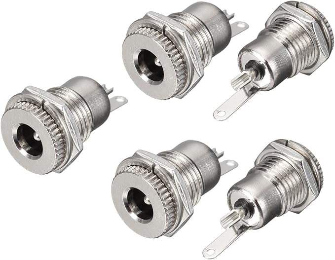 E-outstanding 5-Pack DC-099 5.5 mm x 2.5mm 30V 10A DC Power Jack Socket ...