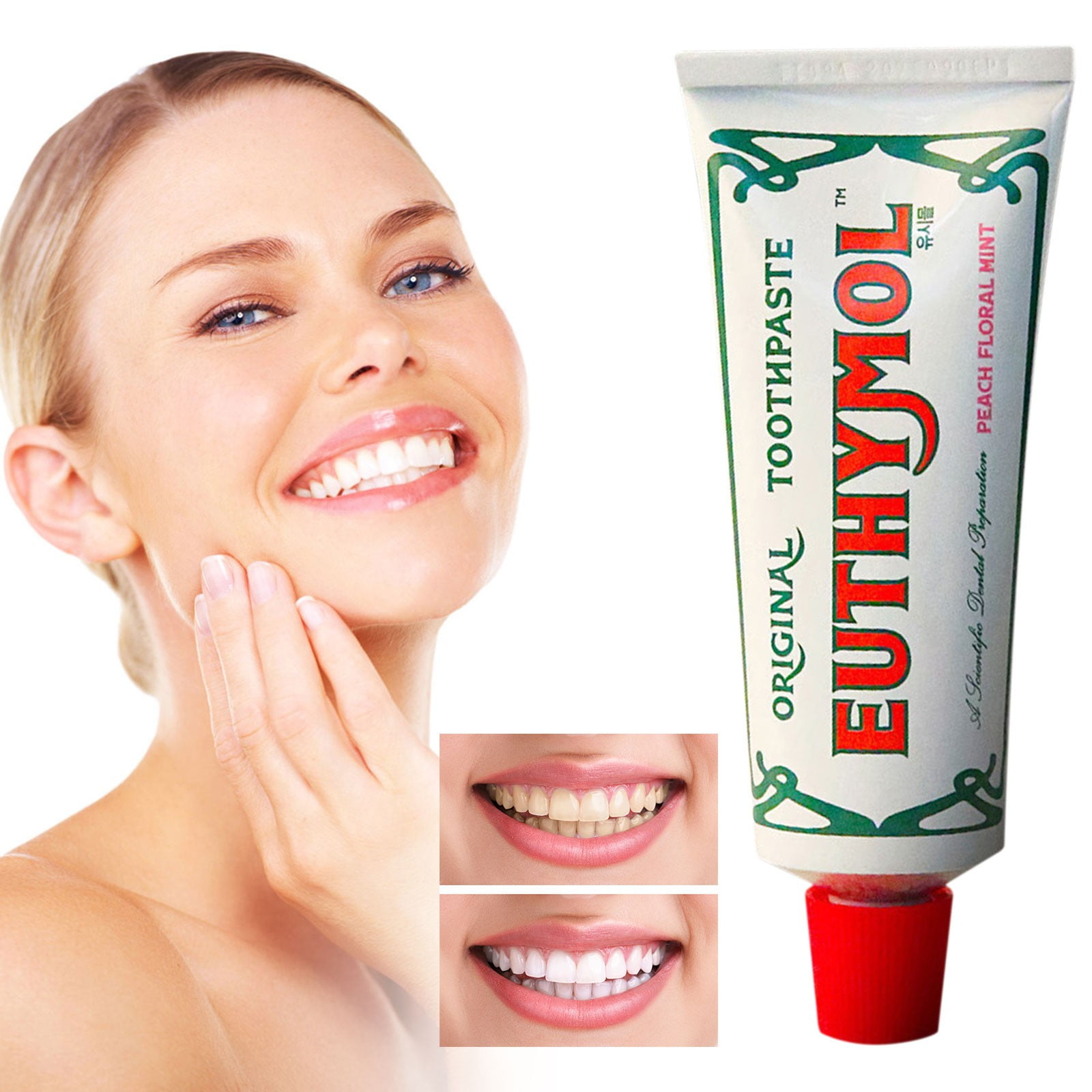 Eūthymól Original Pink Toothpaste (3.7fl oz/Pack of 1) - Flūóride-Free ...