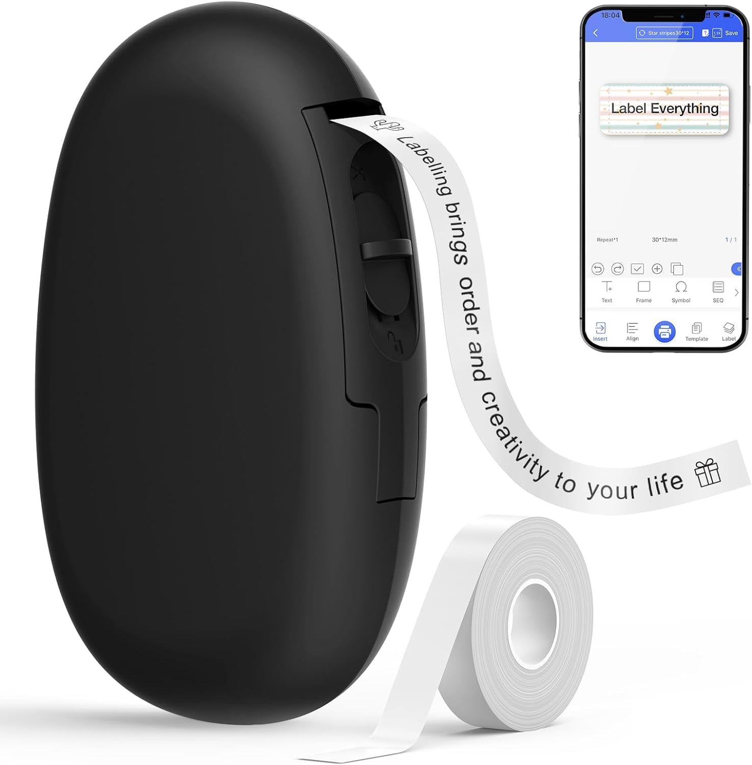 E10 Bluetooth Label Maker Machine with Tape, Continuous Waterproof ...