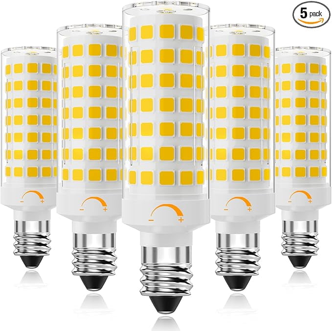 E11 LED Light Bulb 7W Dimmable, JDE11 120V 75W Halogen Equivalent, E11 Mini Candelabra Base ...