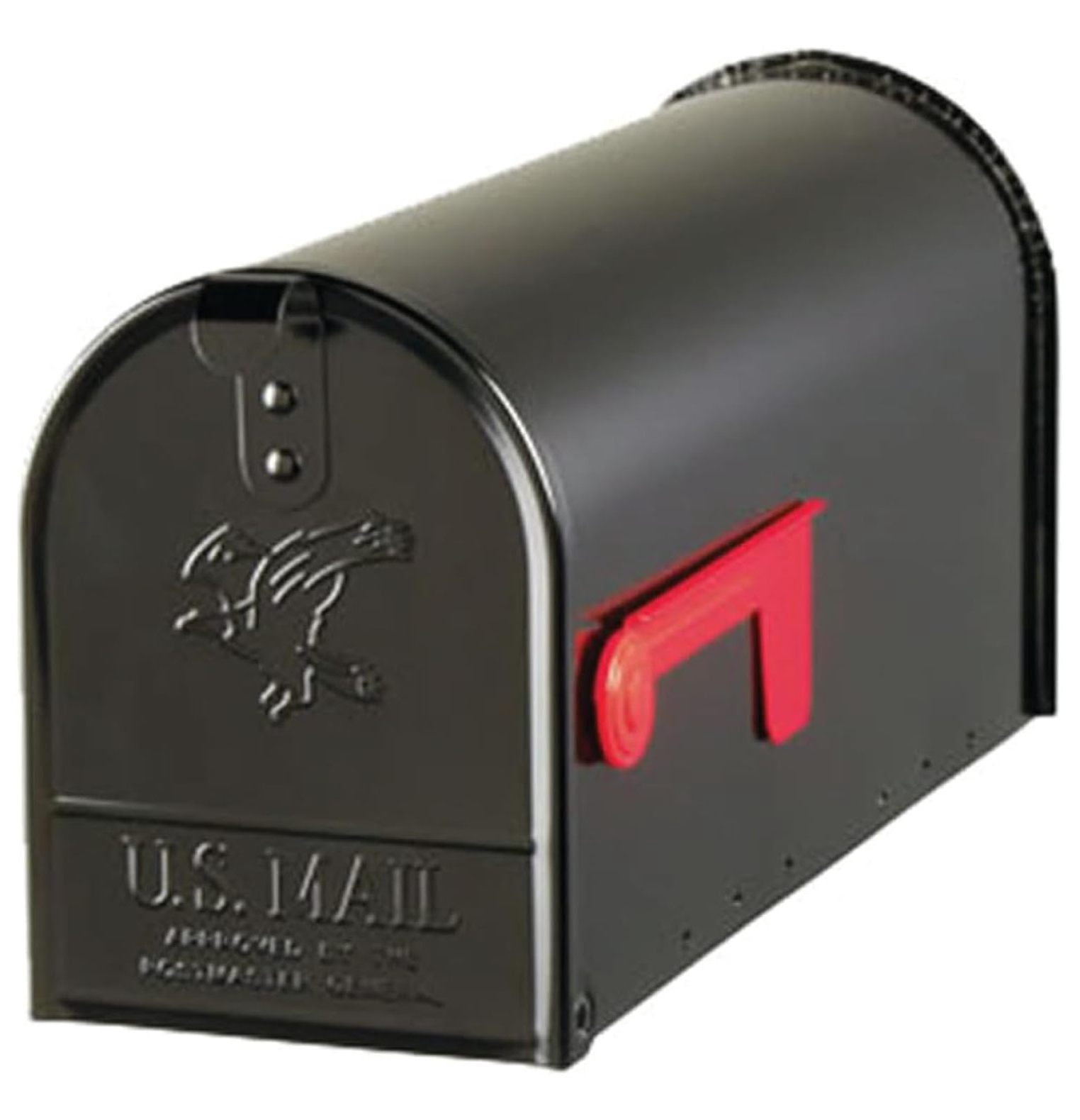 E1100BAM Post-Mount Mailbox, Medium, Black Steel - Quantity 1 - Walmart ...