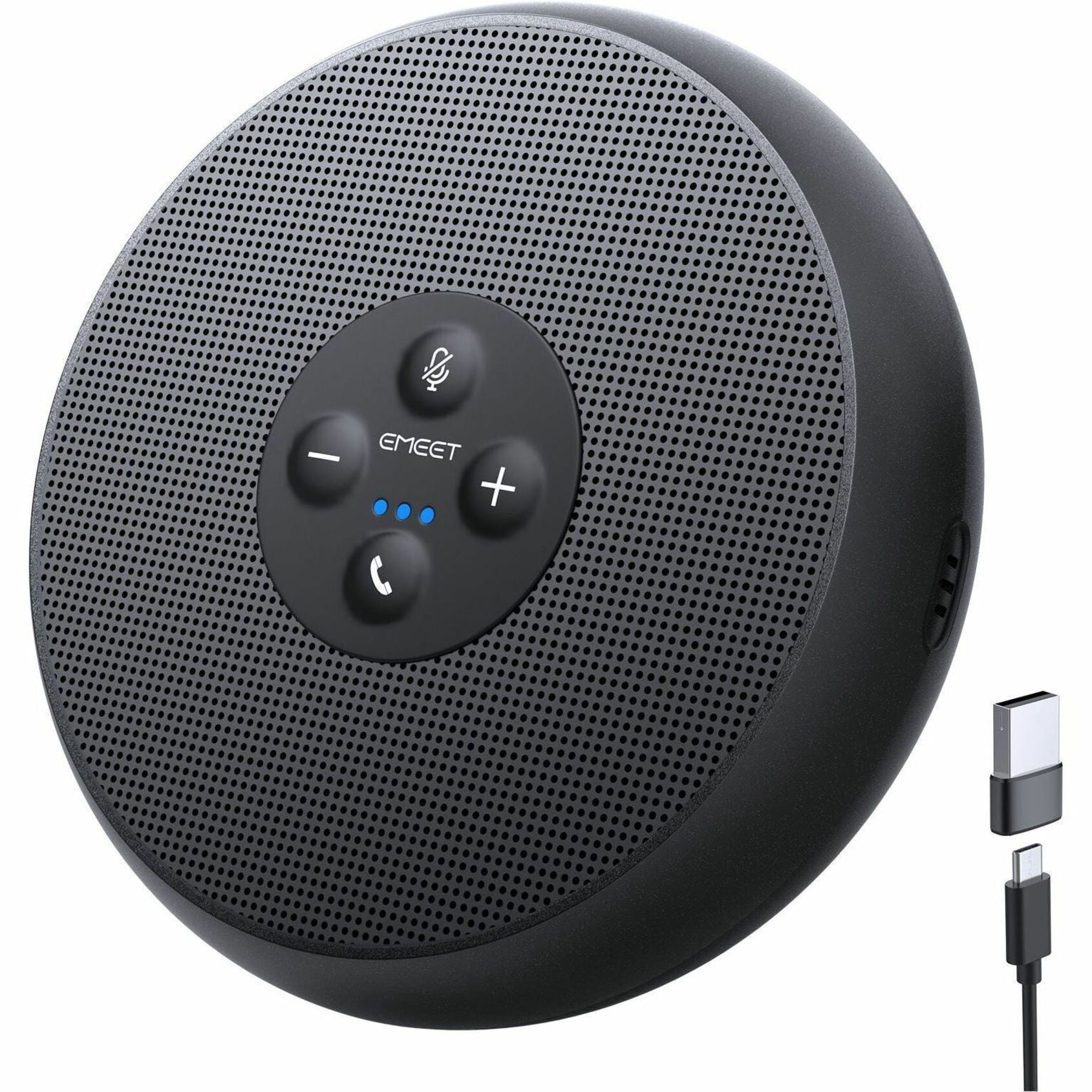 E1102 Wired Speakerphone - Microsoft Teams, Skype, Zoom - Black - 2 x ...