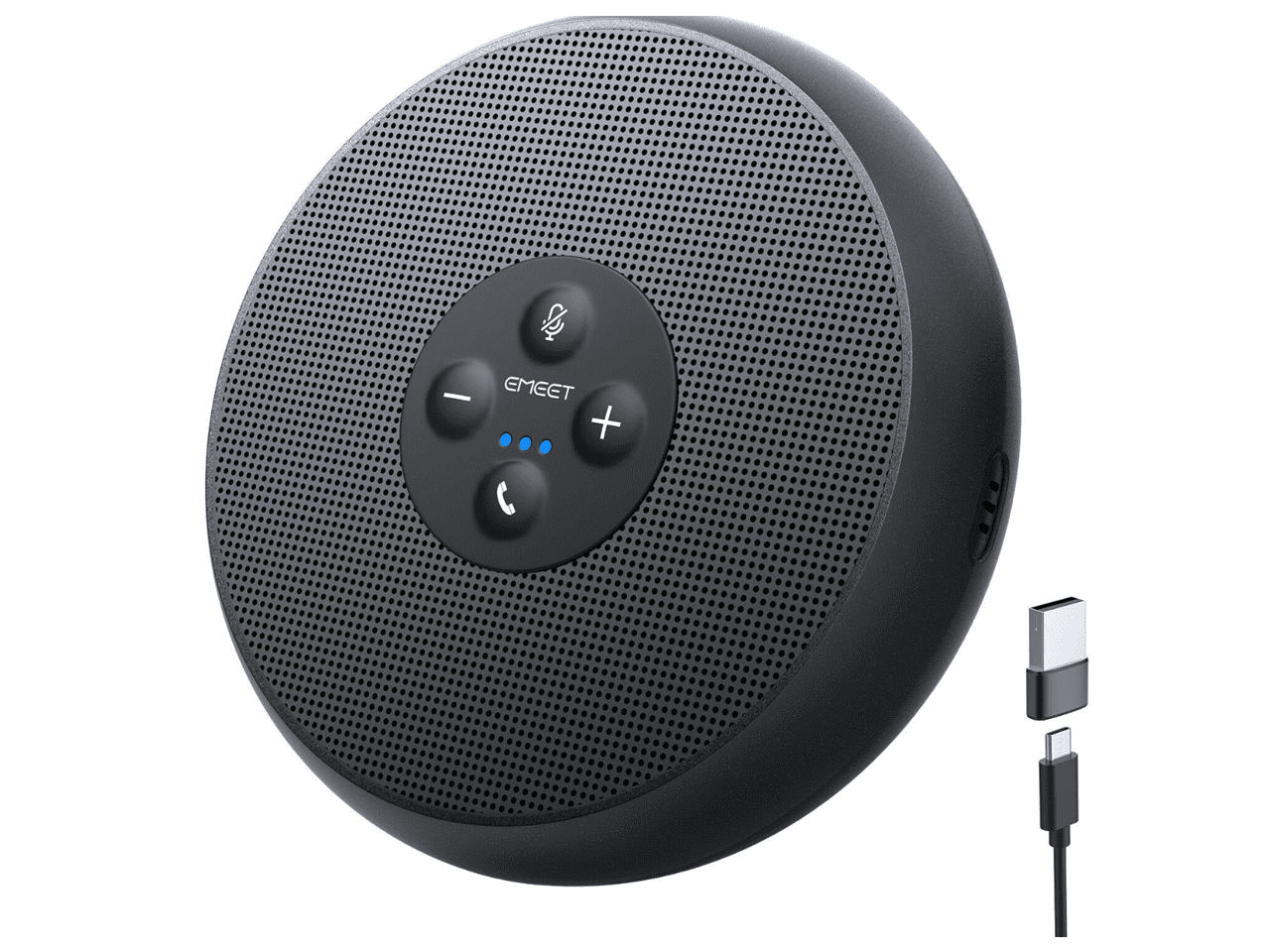 E1102 Wired Speakerphone - Microsoft Teams, Skype, Zoom - Black - 2 x ...