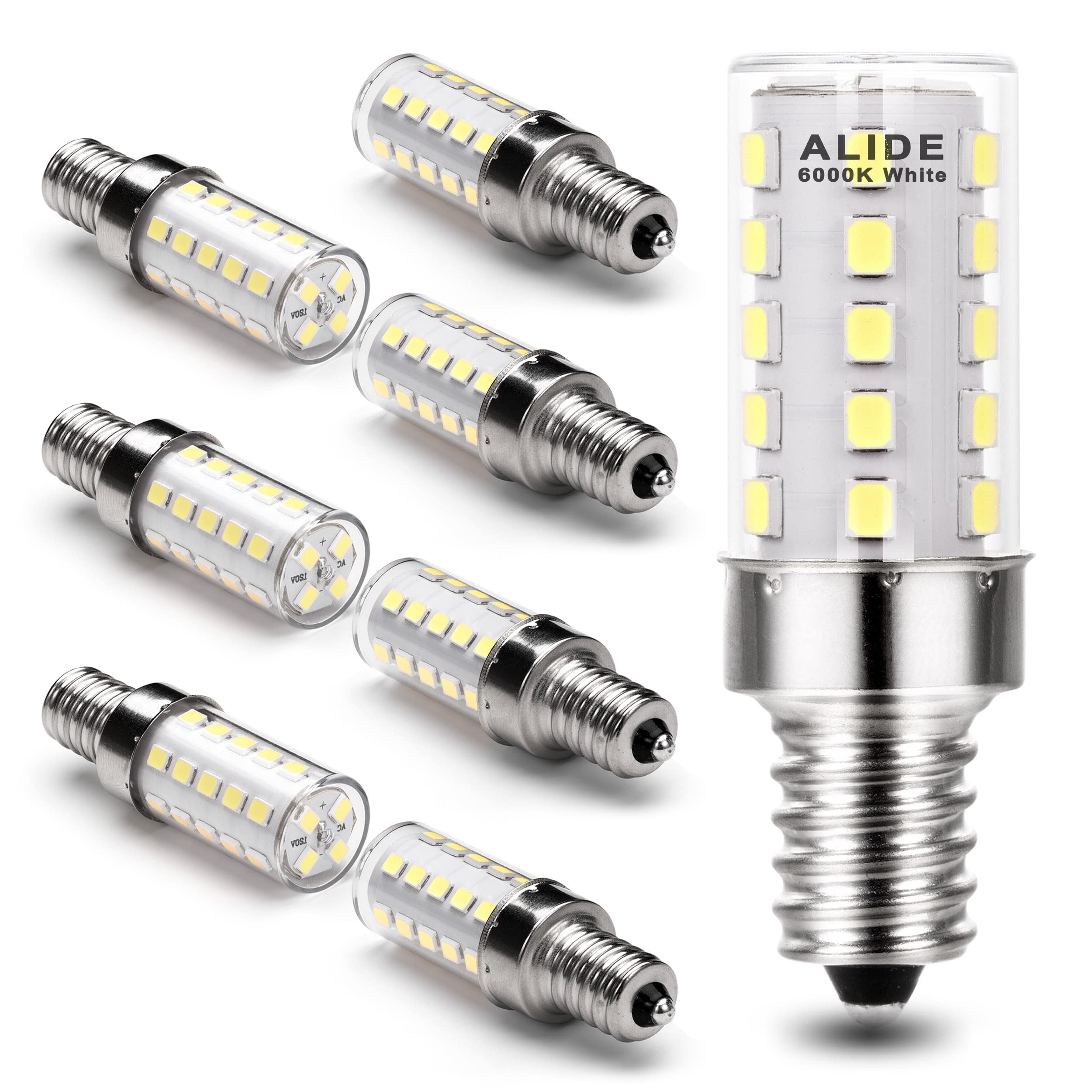 E12 40w Replacement LED Candelabra Bulbs C7,Non-Dimmable,6000K Daylight Bright Cool White, T6 ...