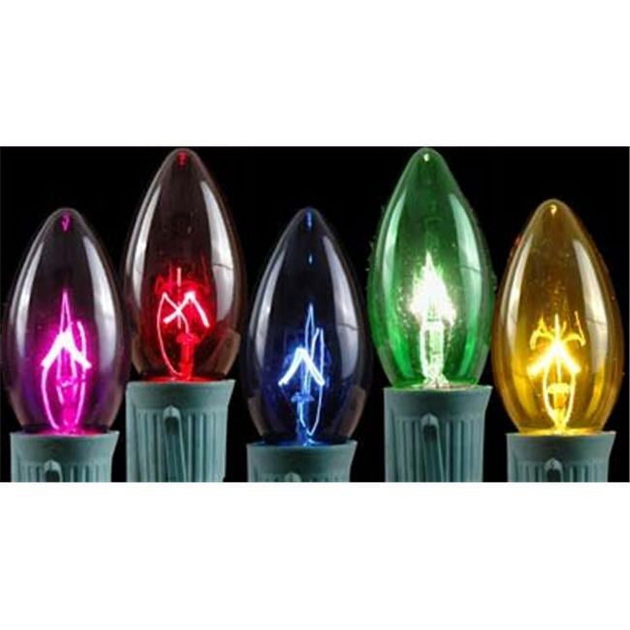 E12 & C9 Multi-Color Twinkle Transparent LED Bulb - 25 - Walmart.com