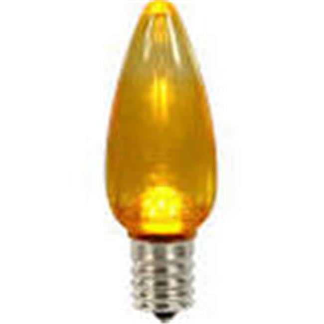 E12 & C9 Yellow Transparent LED Bulb - 25 - Walmart.com