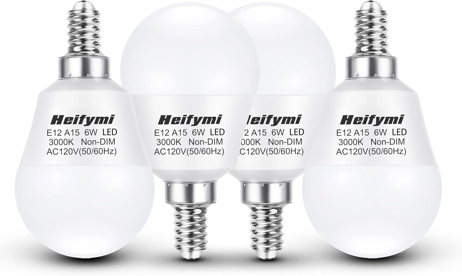 E12 Ceiling Fan Bulbs 60 Watt Equivt AC120V G45 A15 Globe Shape E12 ...