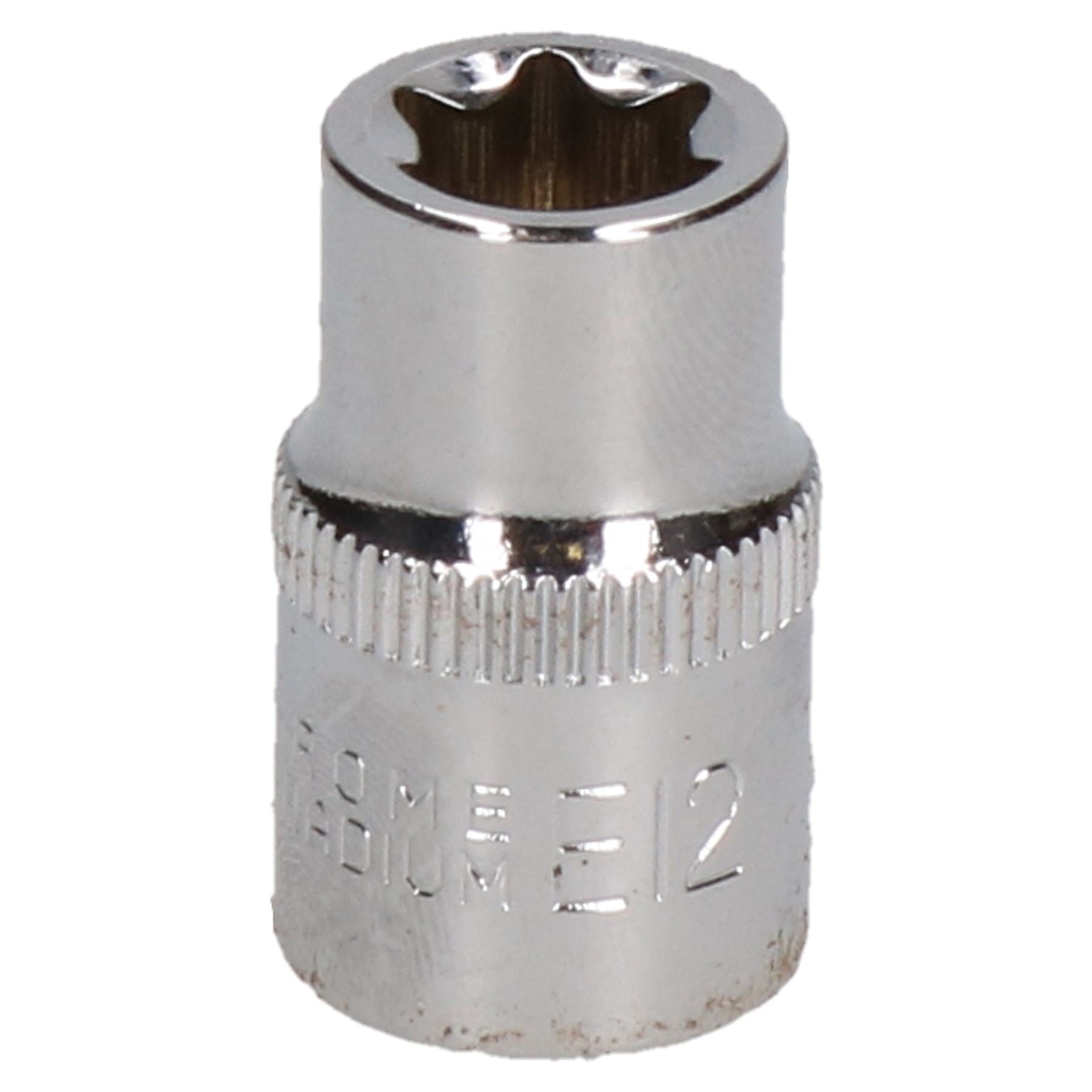 E12 Female Torx Socket Star Bit 3/8" Drive Standard External Chrome ...