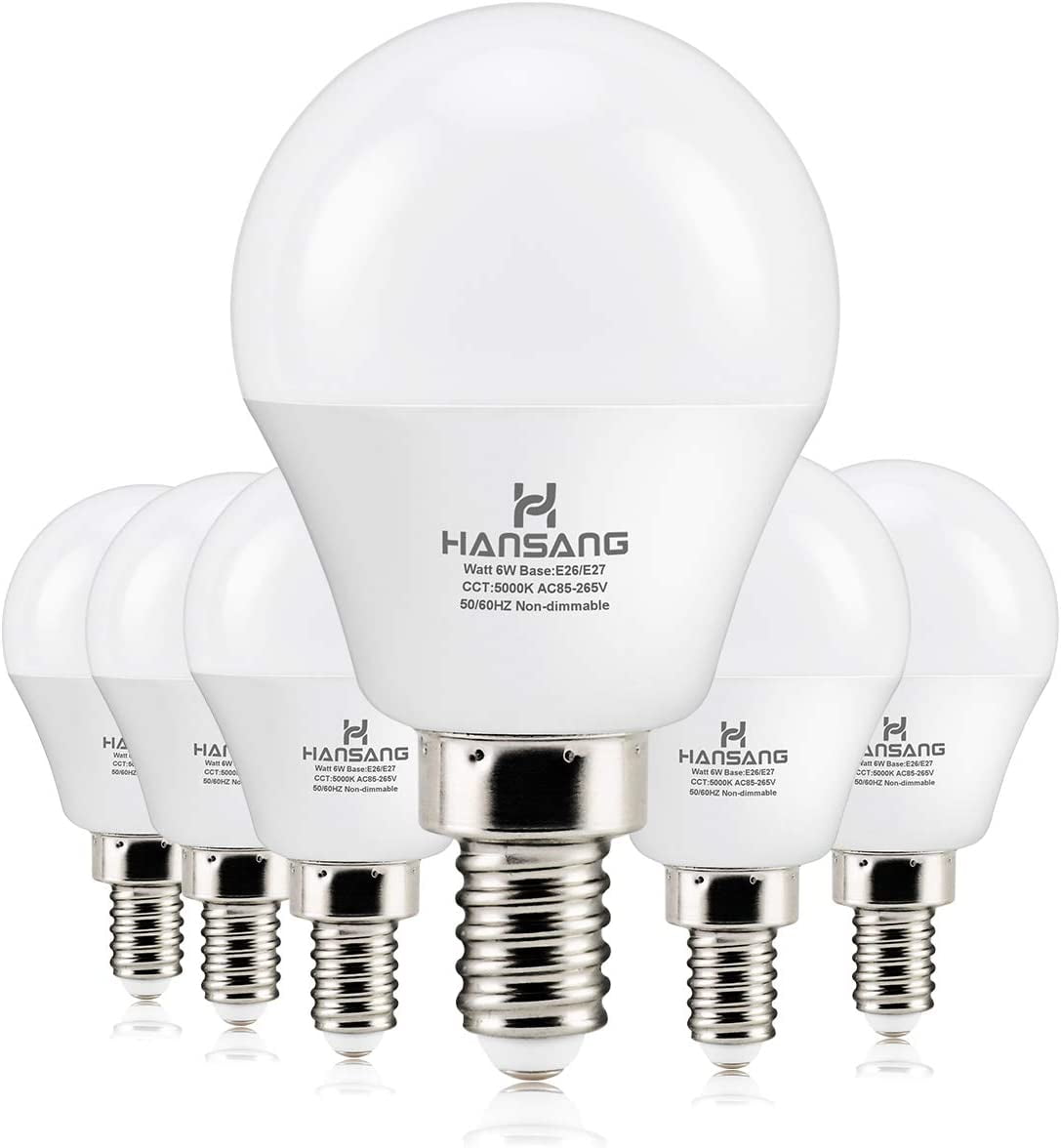 E12 LED Bu, Daylight 5000K, 60 Watt Equivalent Ceiling Fan Light Bus ...