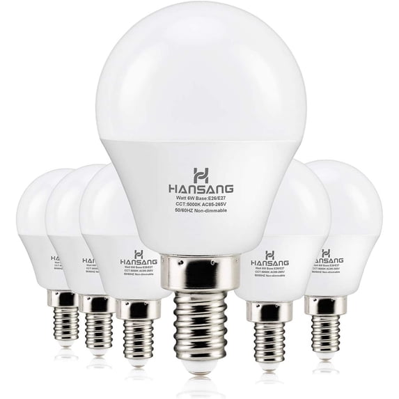 E12 LED Bu, Daylight 5000K, 60 Watt Equivalent Ceiling Fan Light Bus ...