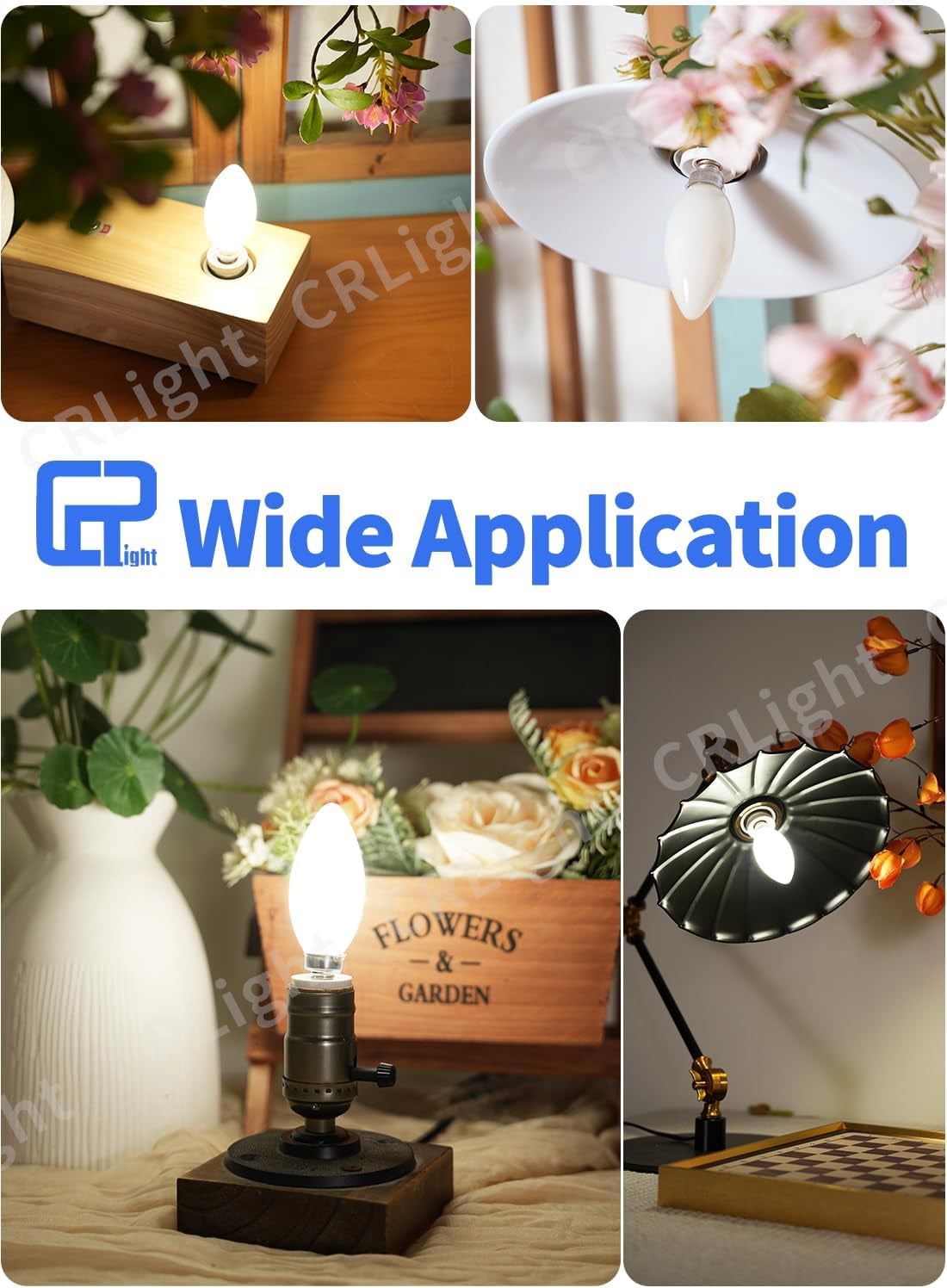 E12 LED Candelabra Bulbs 2W 25W Eqv 250LM 4000K Neutral White, B11 ...